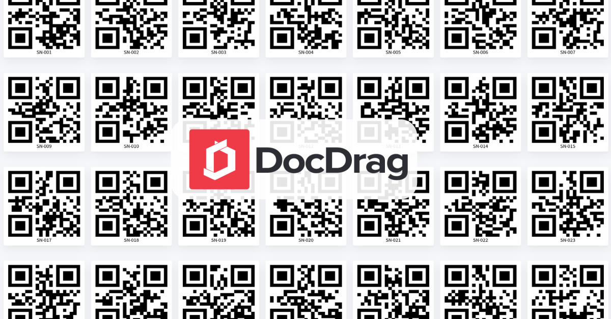 How to generate bulk QR codes in a minute? | DocDrag Platform